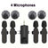 Lewinner Wireless Microphone 4Pcs, Three In One Receiver, Supports Maj ...